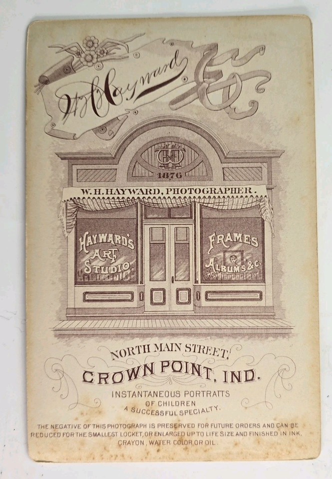 Antique Cabinet Card Photo Pretty Victorian Woman Fashion Hayward Crown ...