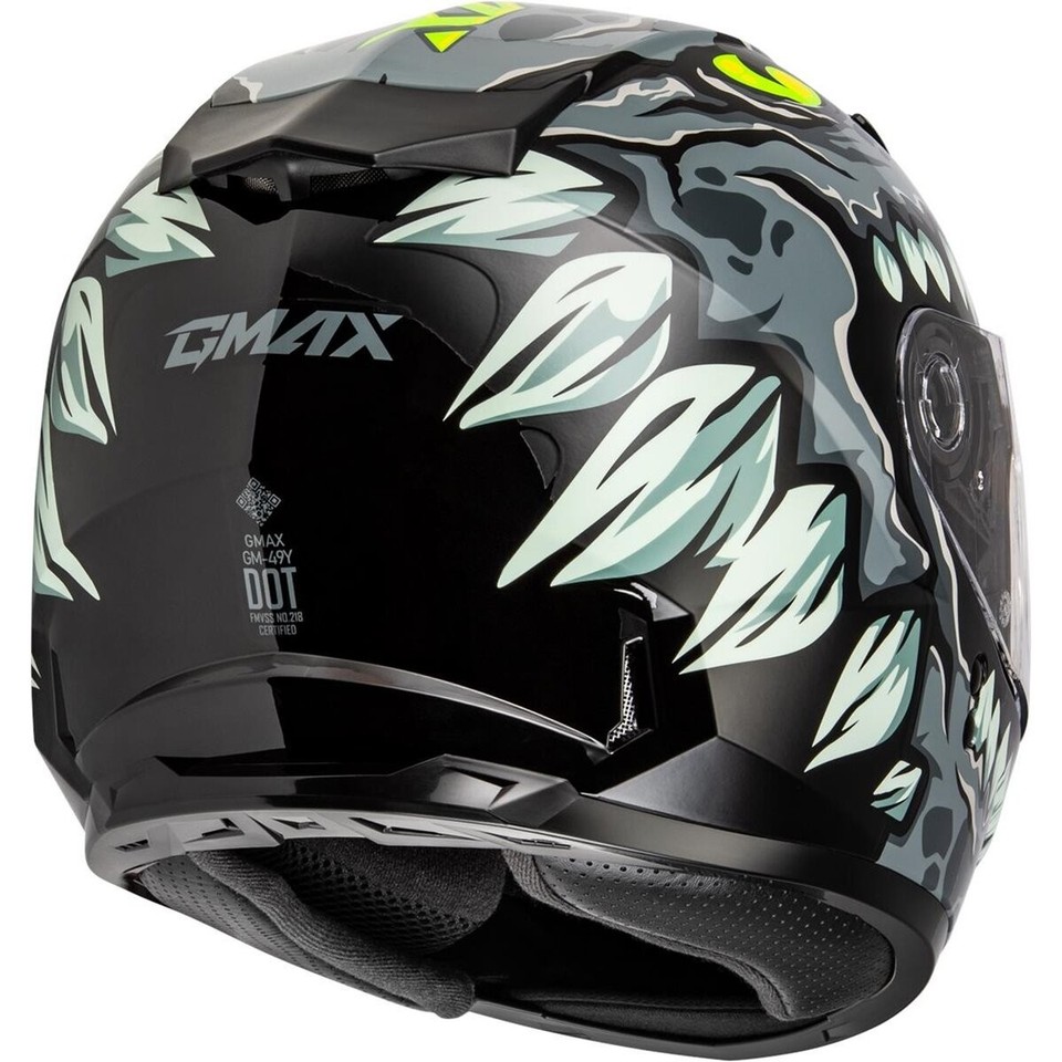 GMax Youth Gray GM-49Y Drax Helmet F1499240 | eBay
