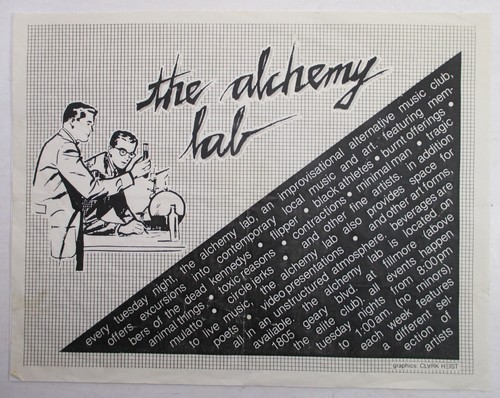 RARE "The Alchemy Lab" Punk Poster / Flyer 8.5 x 11" DEAD KENNEDYS SF ...