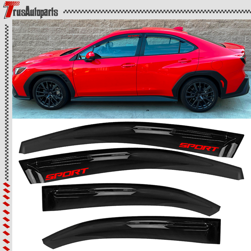 For 22-24 Subaru WRX Window Visors Sun Rain Shade Guard Deflector Slim ...
