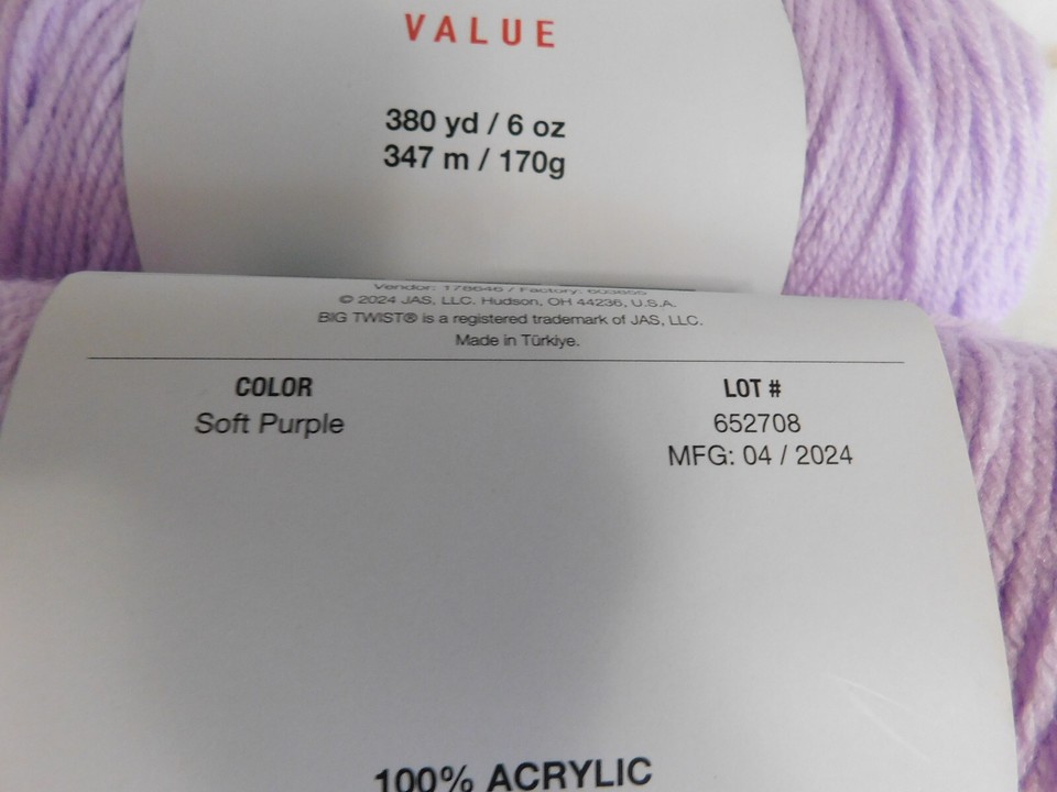 Big Twist Value lot of 2 Soft Purple Dye Lot 652708 | eBay