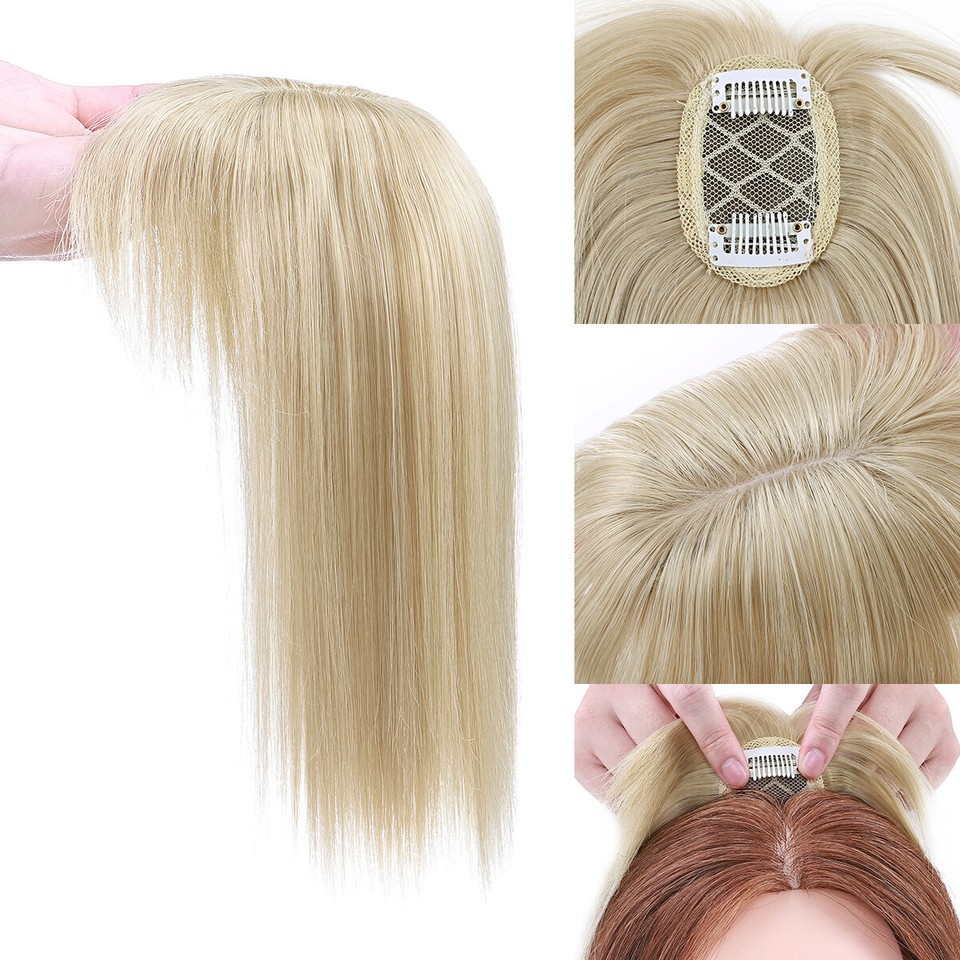 Natural Hair Topper Toupee Clip in Hairpiece Full Head Top Hairpiece ...