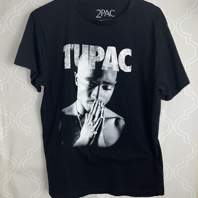 Tupac Shakur Men's Official Licensed 2Pac Prayer Graphic Hip Hop Rap T ...