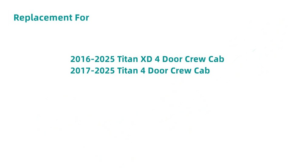 2016-2024 Nissan Titan / Titan XD Driver/Left Side Rear Door Window ...