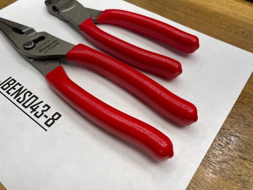 Snap-On Tools USA NEW 2pc RED Assorted Plier & Cutter Lot Set LN47ACF ...