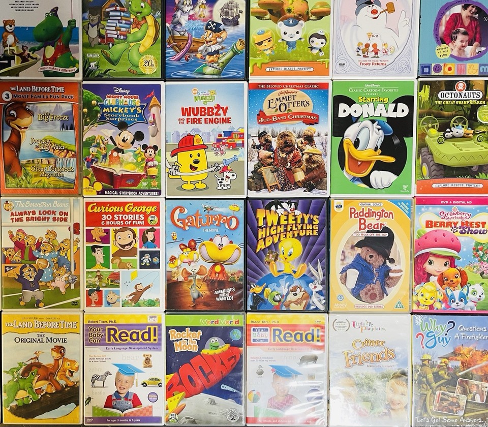 50 Wholesale RANDOM KIDS / TODDLERS ANIMATED CARTOONS /MOVIES ...