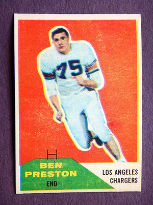 Ben Preston #8 Fleer 1960 Football Card (Los Angeles Chargers)* | eBay