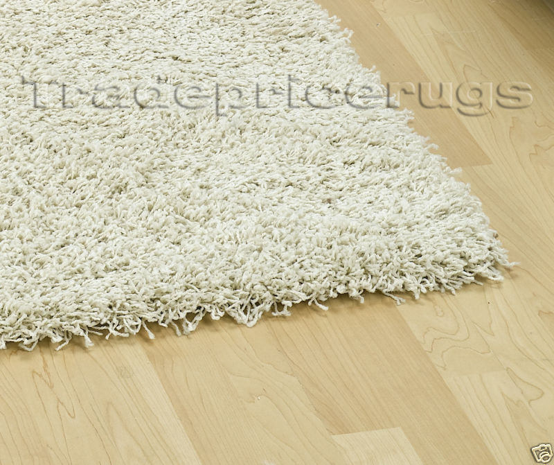 SOFT LARGE THICK LONG PILE PLAIN WHITE SHAGGY RUG 160x230cm | eBay UK