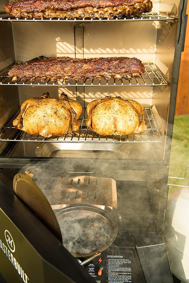 Masterbuilt Vertical Propane Gas Backyard 15,750 BTU Barbecue Meat Wood ...