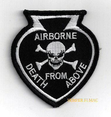 DEATH FROM ABOVE AIRBORNE SPADE HAT PATCH US ARMY AIR FORCE NAVY ...