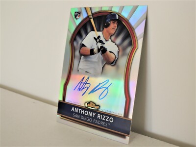 ANTHONY RIZZO RC AUTO 2011 TOPPS FINEST CHROME REFRACTOR /499 #97 ...