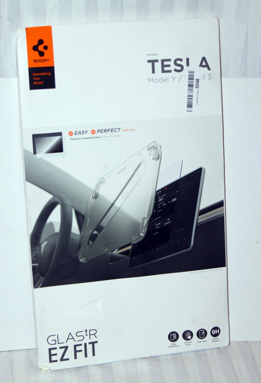 Spigen Tempered Glass Screen Protector (GlasTR EZ Fit) for Tesla Model ...
