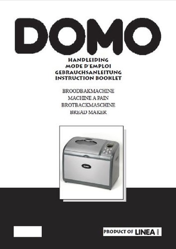 Domo Bread Machine Manual B3650 B3950 B3955 B3957 B3958 B3959 B3960 ...