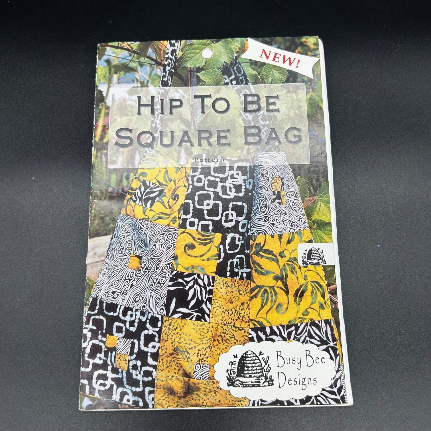 Hip to Be Square Bag Tote Purse Pattern Busy Bee Designs | eBay