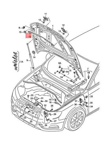 Genuine Edge protection front AUDI Audi A3 Cabriolet 8V0823126B | eBay