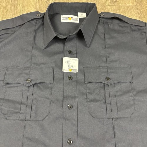 Flying Cross Shirt Mens 18x35 Midnight Navy Long Sleeve Tactical ...