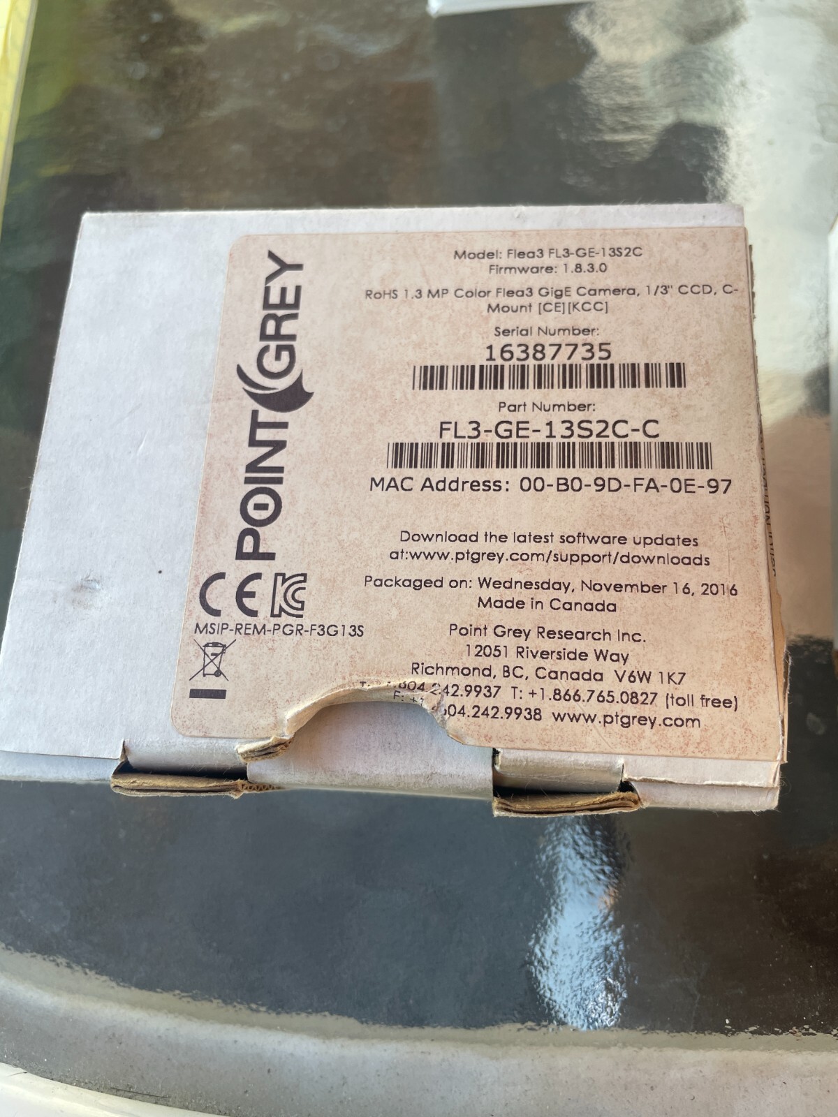 - FLIR Point Grey Teledyne FL3-GE-13S2C-C 1.3MP 31FPS Color CS-Mount ...