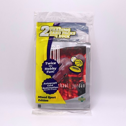 RARE 1998 Upper Deck Michael Jordan Sticker Pack Showing ON TOP Sealed ...