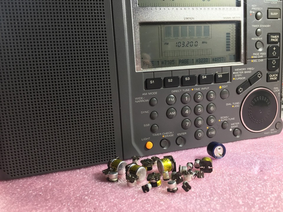 Repair Kit for Sony ICF SW 77: Panasonic Capacitors & ELNA Super ...