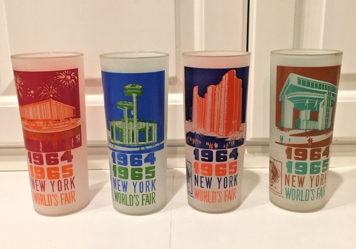 1964-65 New York World's Fair Souvenir Glass NY State Exhibit & Hall Of ...