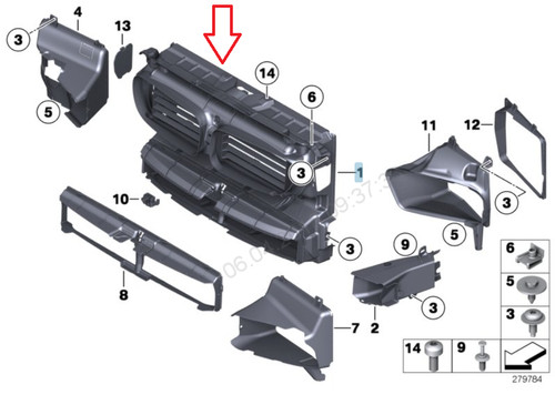 NEU BMW 5 F10 VORDEREN KÜHLER LUFTKANALPLATTE 51747200787 7200787 2012 ...