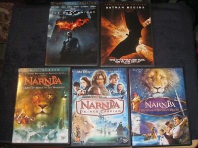 The Narnia Trilogy & Batman Begins + Dark Knight DVD Movies! N-MINT ...