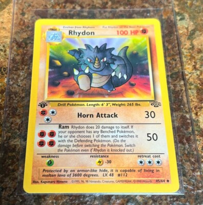 Pokémon TCG Rhydon Jungle 45/64 Regular 1st Edition Uncommon | eBay