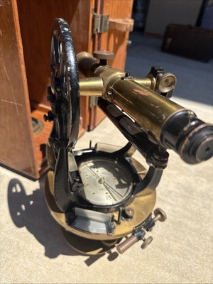 Antique buff & Buff Transit + Original Tripod + Case + K&E Surveying ...
