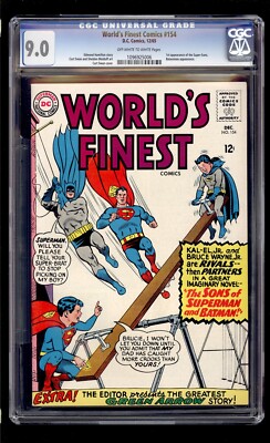 World's Finest #154 1965 CGC 9.0 VF/NM OW/W High Definition Scans** | eBay