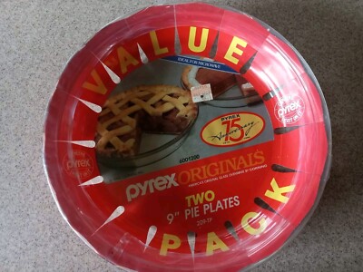 Vintage Set Pyrex 9" Pie Baking Plates Clear Round Originals #209 TP ...