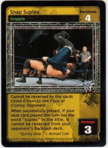 WWE: Snap Suplex [Played] card type Grapple Raw Deal Wrestling WWF | eBay