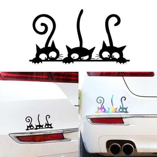 Car Decal Eye-catching Wear-resistant Bright Colors Cats Vinyl Decal ...