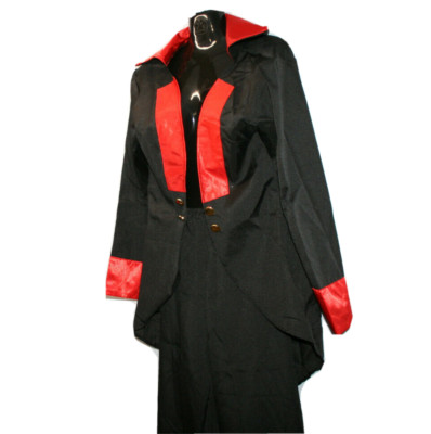 Black & Red Tail Coat victorian circus showman steampunk ring master ...