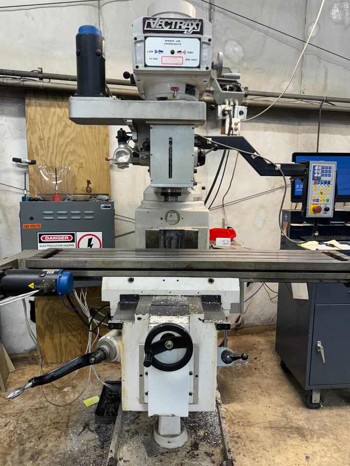 Vectrax GS-20V 10” x 54” CNC Knee Mill, 5 hp, Upgraded Control System ...