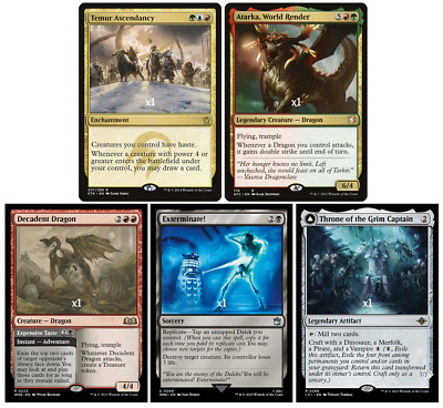 MTG Multi-Color The Ur-Dragon Commander Deck Staples Bundle (5 Cards ...