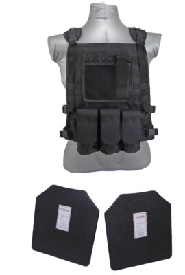 Tactical Scorpion Body Armor Wildcat Carrier + Level IIIA Hard Plates ...