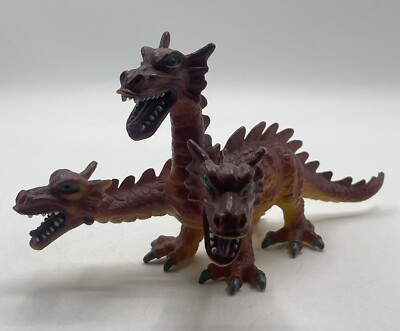 3 Headed Dragon Vinyl Figure Hydra Toy Figurine Medieval Fantasy 2005 ...
