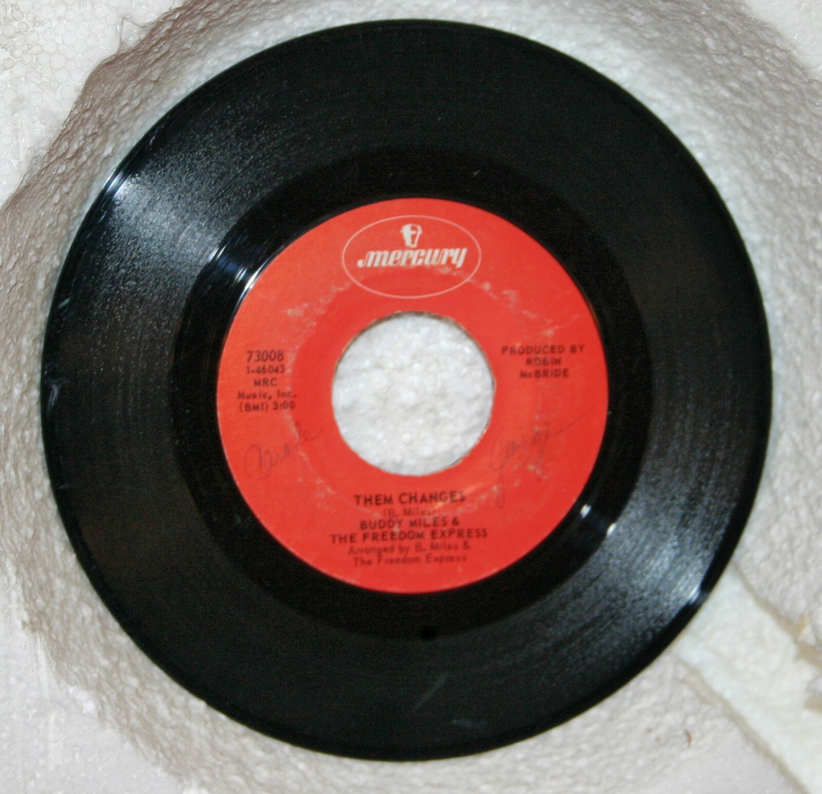 BUDDY MILES & THE FREEDOM EXPRESS 45 RPM Record - SPOT ON THE WALL/THEM ...