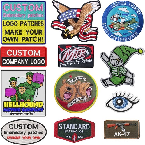 Personalized Custom Embroidery DIY Patches Badges for Caps Hats Bags ...