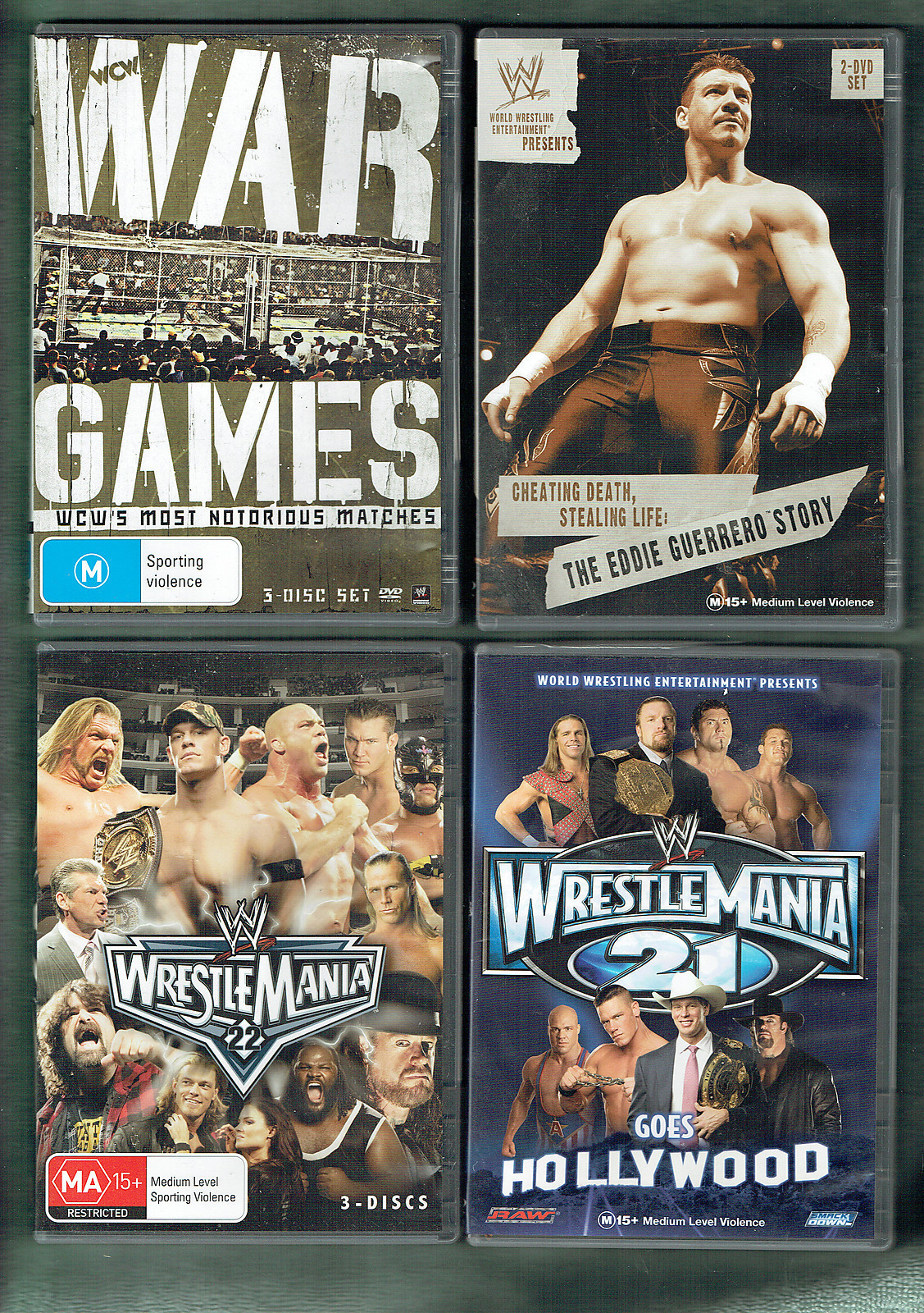 #CC. #1. LOT OF FOUR (4) WRESTLING DVDs, 11 DISCS | eBay Australia