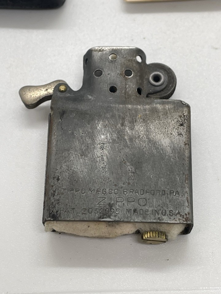 Vintage ZIPPO Lighter 1942-1945 WW2 Black Crackle 3 Barrel Military ...