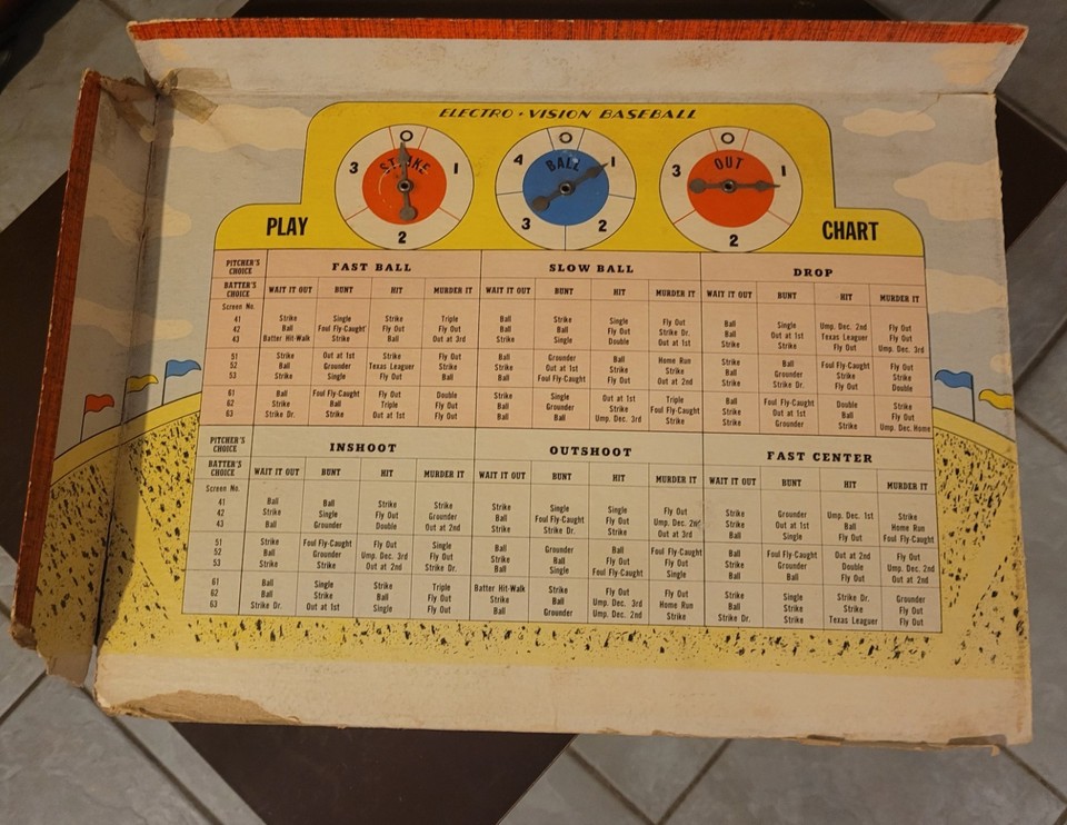 VINTAGE Electro-Vision Baseball Board Game | eBay