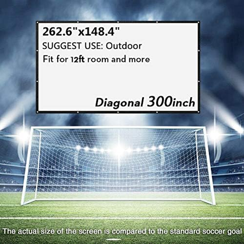 Huge Large Projector Screen 300 Inch of Thick Canvas Material 16:9 ...
