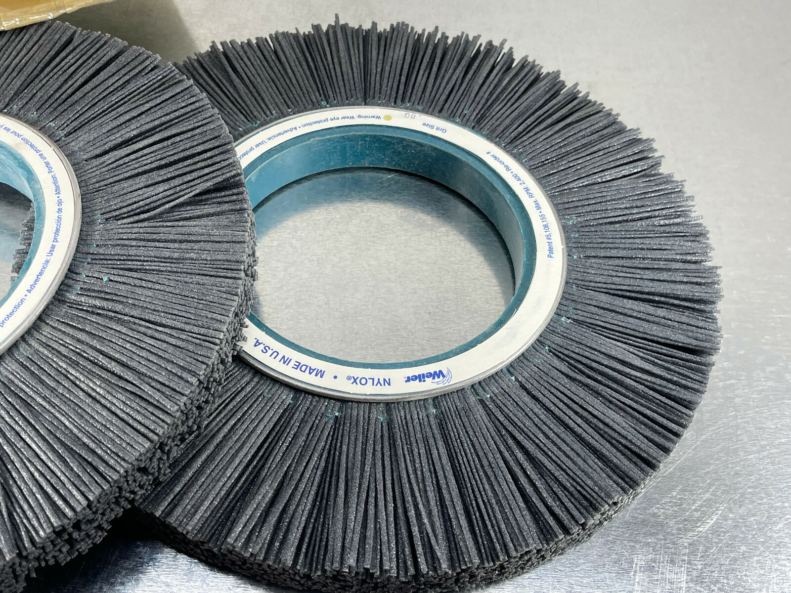 (2) Weiler 85050 12" Nylox Wheel 80 Grit 5-1/4" Abror Hole | eBay