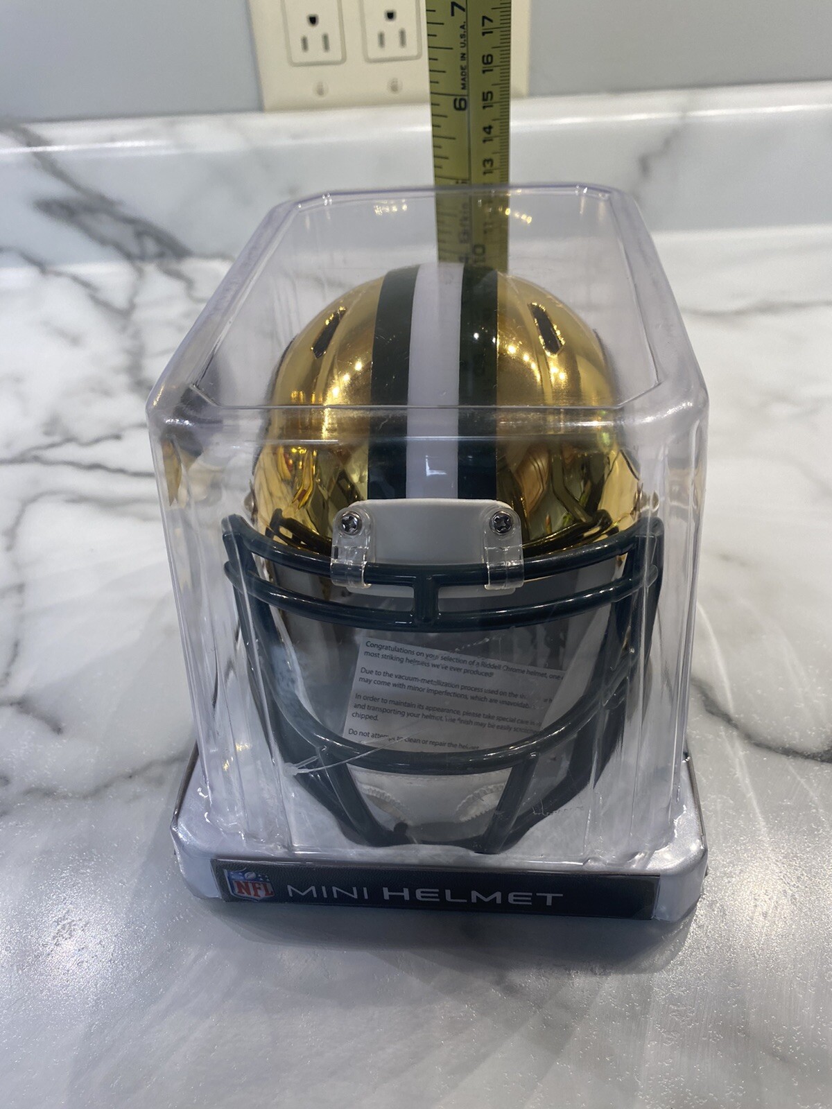 Green Bay Packers Chrome Riddell Speed Mini Football Helmet for sale ...