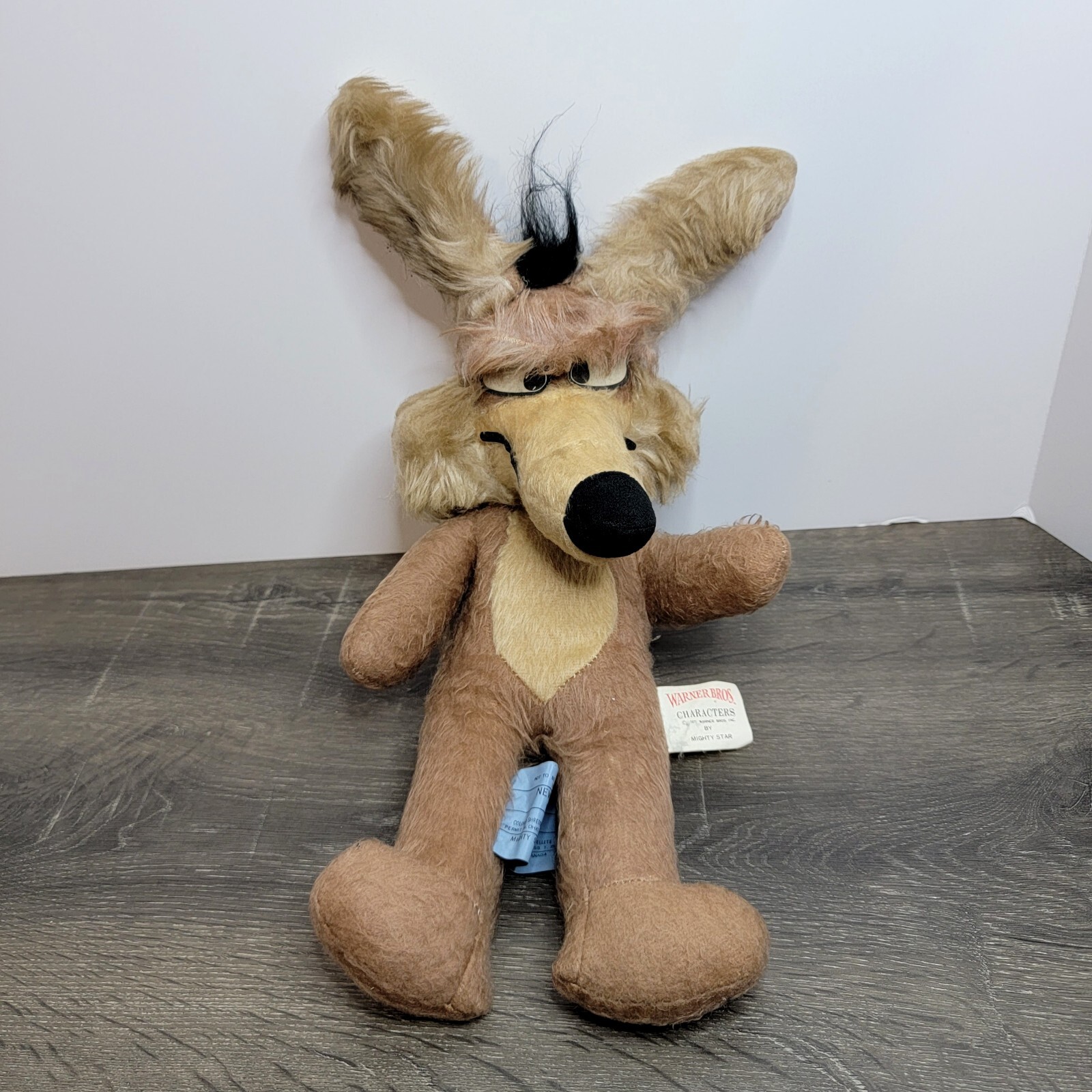 1971 Wiley Coyote Plush Plushy Mighty Star Warner Bros Stuffed Toy ...