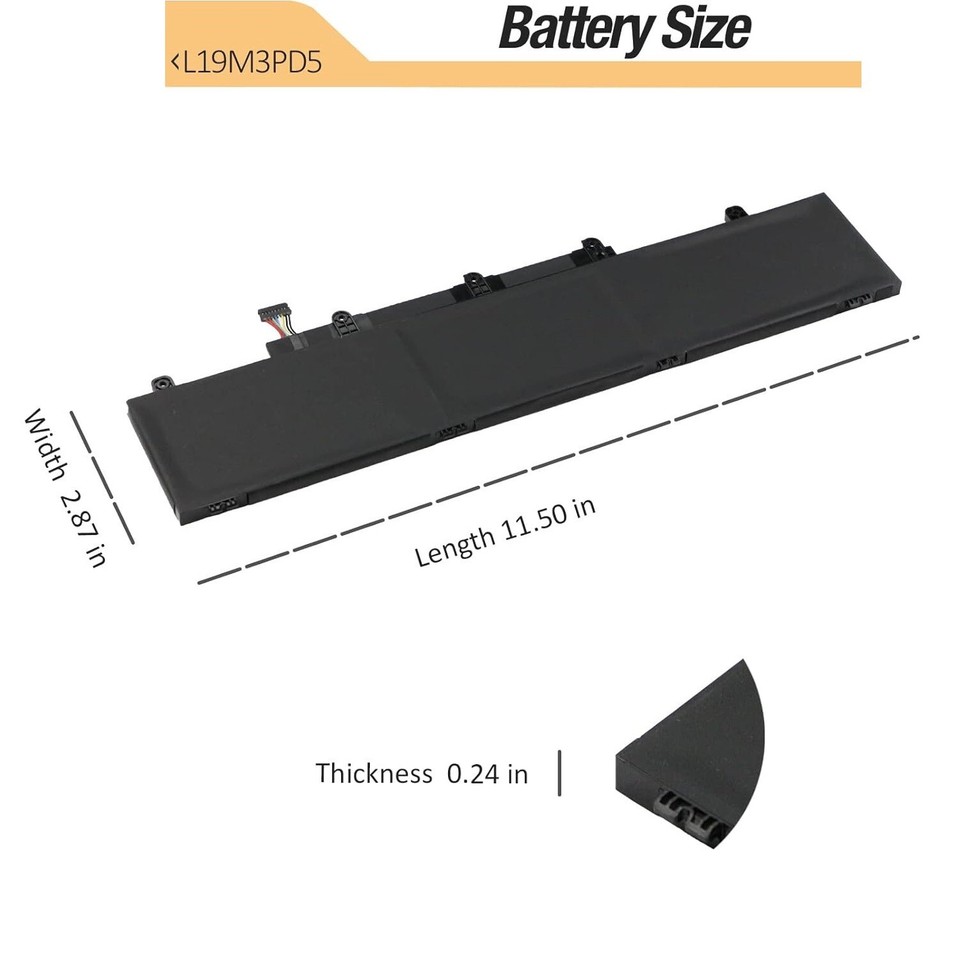L19M3PD5 L19C3PD5 Battery For Lenovo ThinkPad E14 E15 Gen 2 3 4 2020 ...