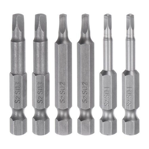 9pcs SQ1/SQ2/SQ3 Magnetic Security Square Screwdriver Bit 1/4" Hex ...