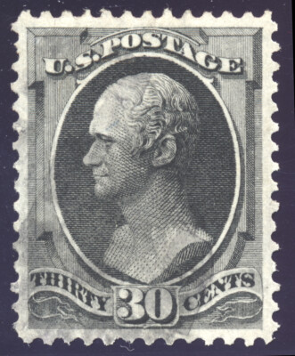 US 154 30c 1870 Alexander Hamilton hard paper PSAG grade 85 used | eBay