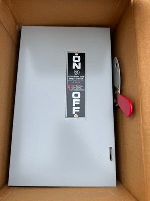GE TG3222 General Duty Safety Switch, 60A, 240 Volt, 3PH 3W, Disconnect ...